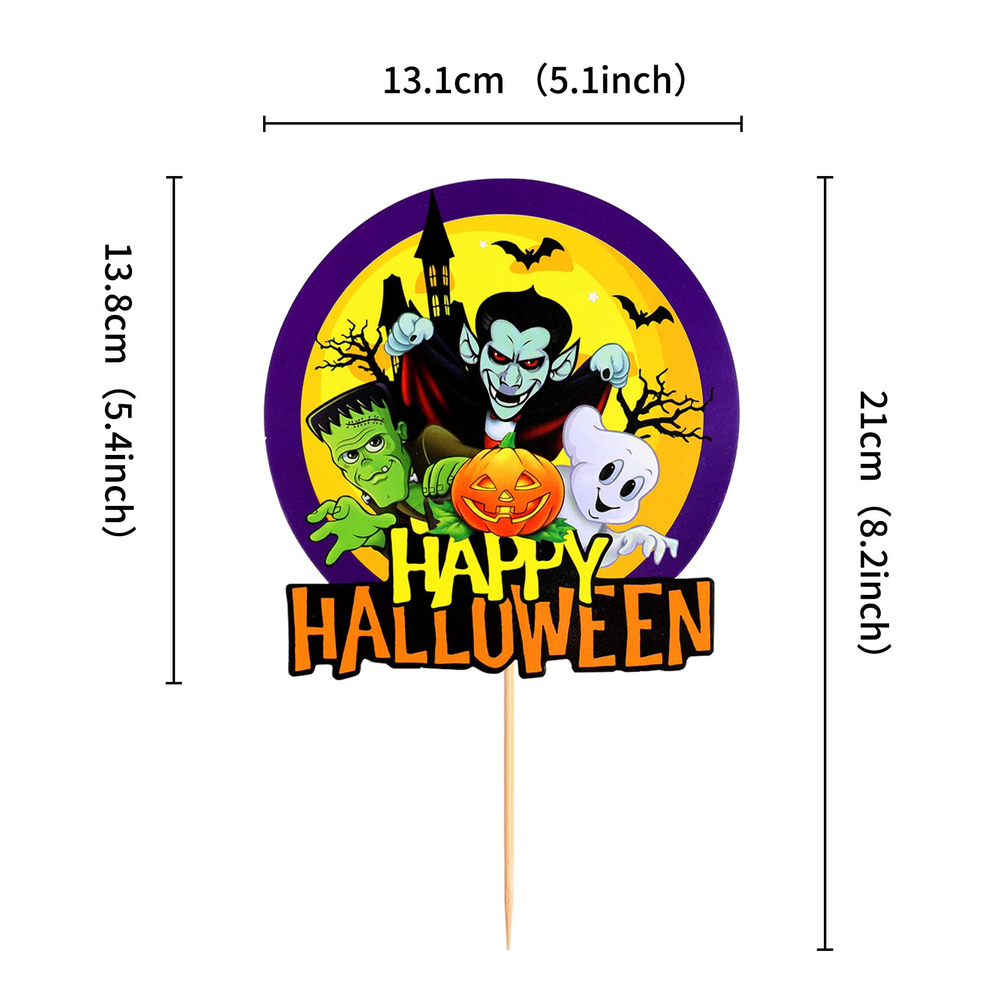 80 Pcs Halloween Cupcake Toppers Cupcake Liners Pumpkin 40 Pcs Cupcake Wrapper and 40 Pcs Cupcake Toppers muffin Case Trays for Halloween, Birthday, Decoration Party Supply (bite me)