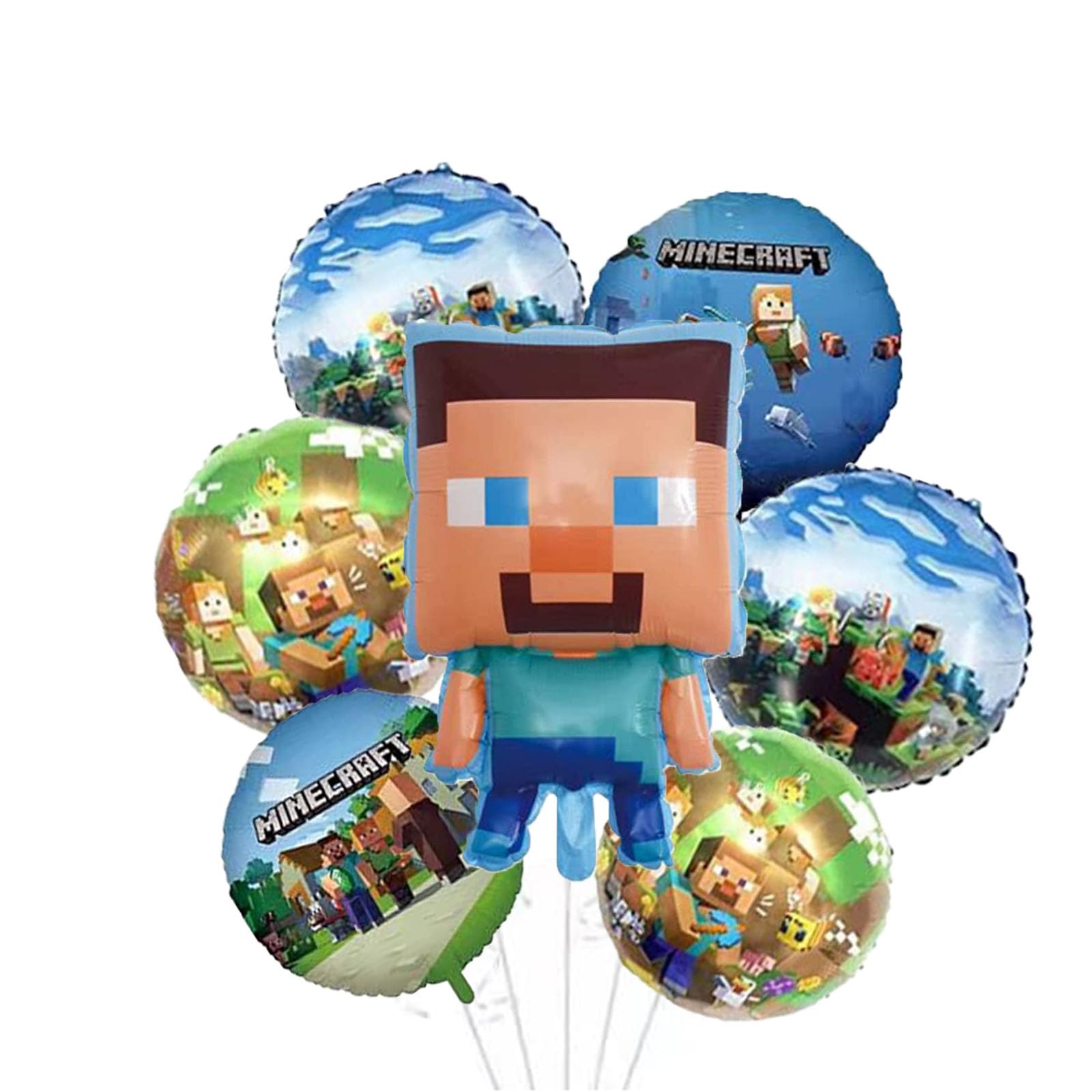 7 foil balloons, birthday party decorations for boys and girls
