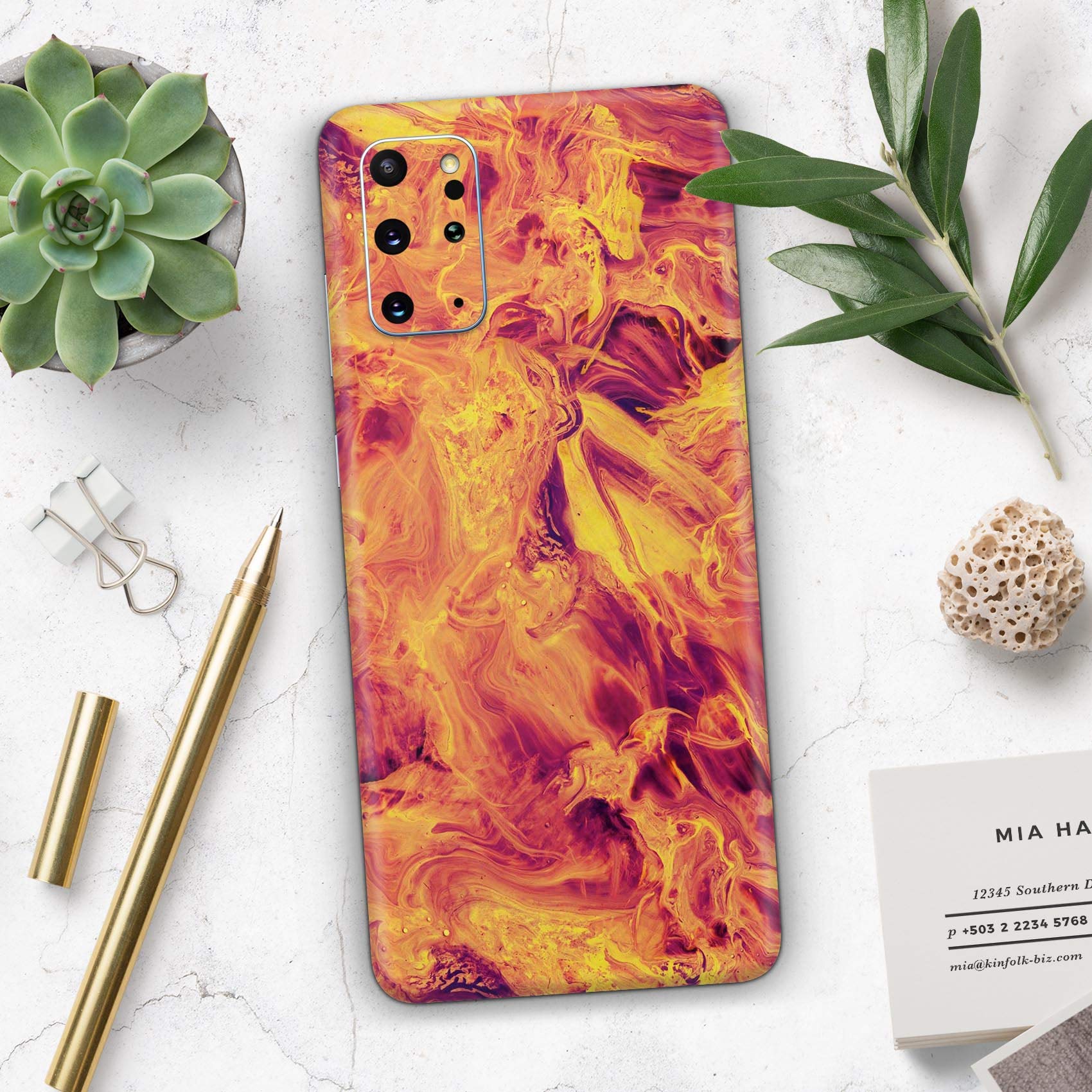 DesignSkinz Liquid Abstract Paint Remix V62 Protective Vinyl Decal Wrap Skin Cover Compatible with The Samsung Galaxy S20 (Screen Trim & Back Glass Skin)