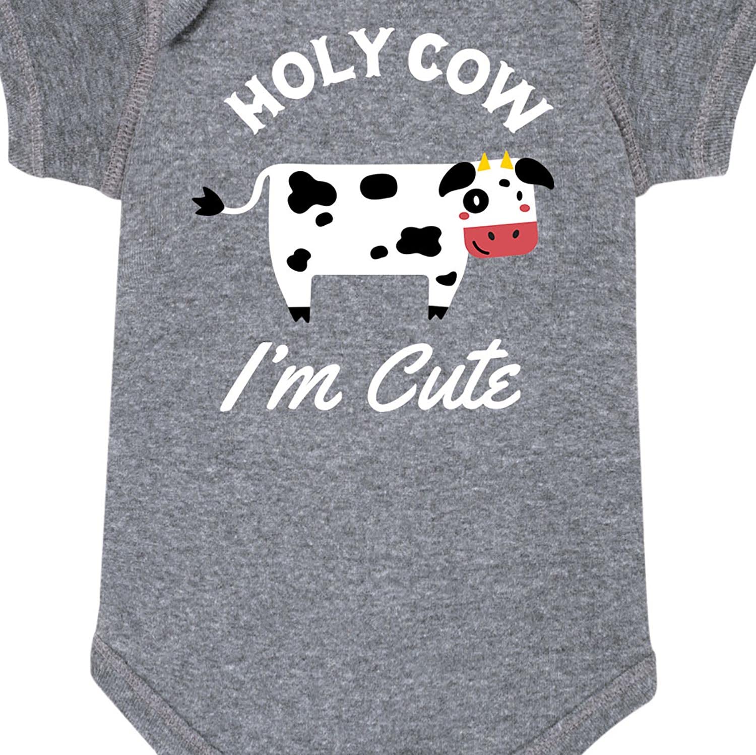 Country Casuals Holy Cow I'm Cute - Infant Baby One Piece - Size Newborn Athletic Heather