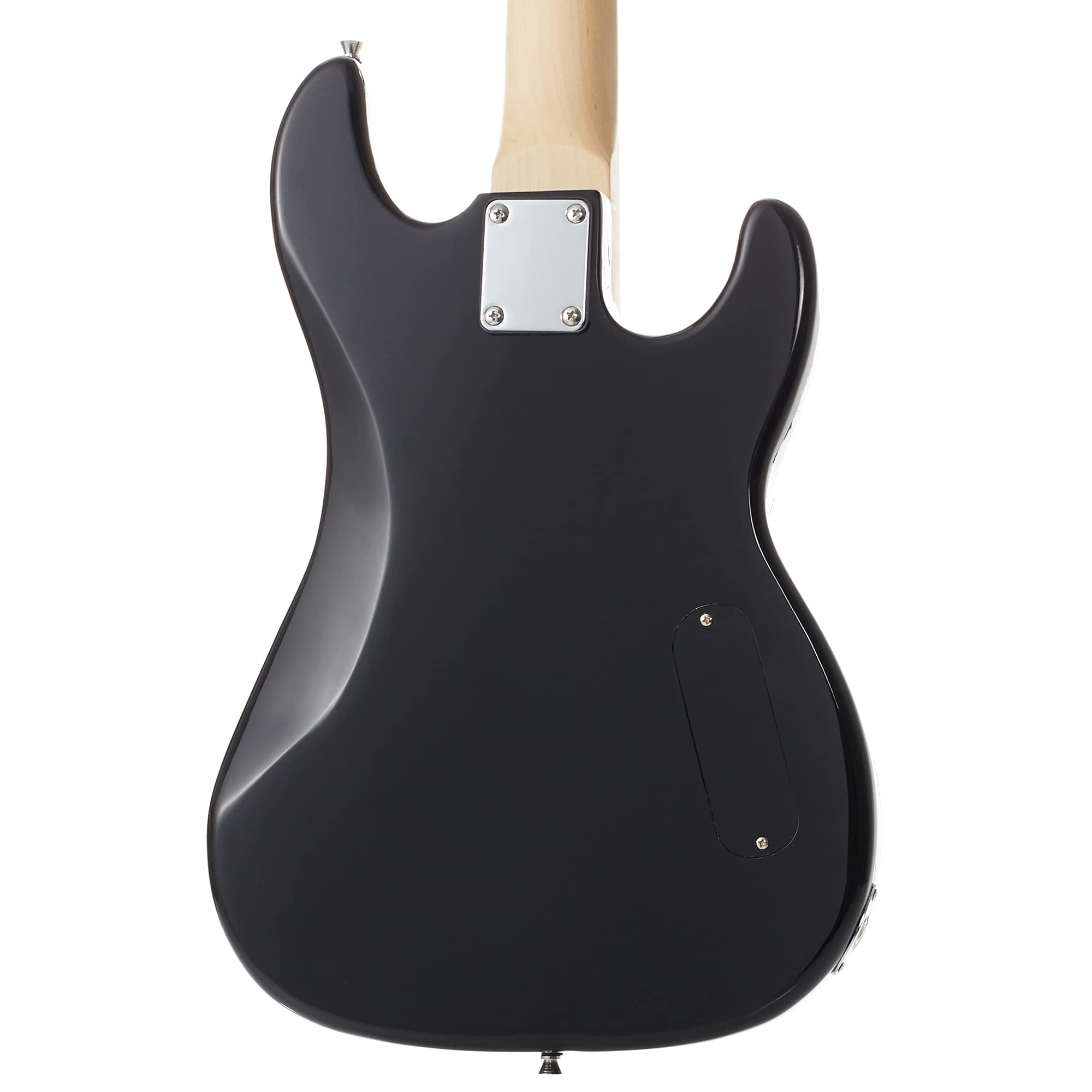 Davison Guitars Left Handed Electric Bass Guitar with 15-Watt Amp, Blue - 4 String Full Size Beginner Kit with Gig Bag and Accessories