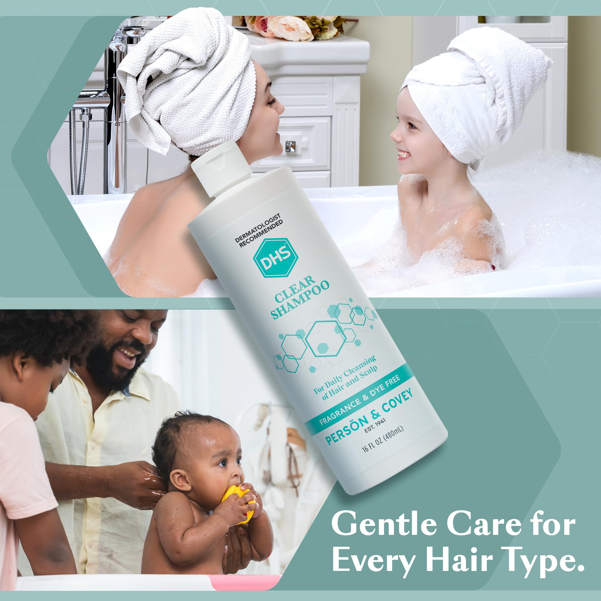 DHS Clear Shampoo, 16 Oz