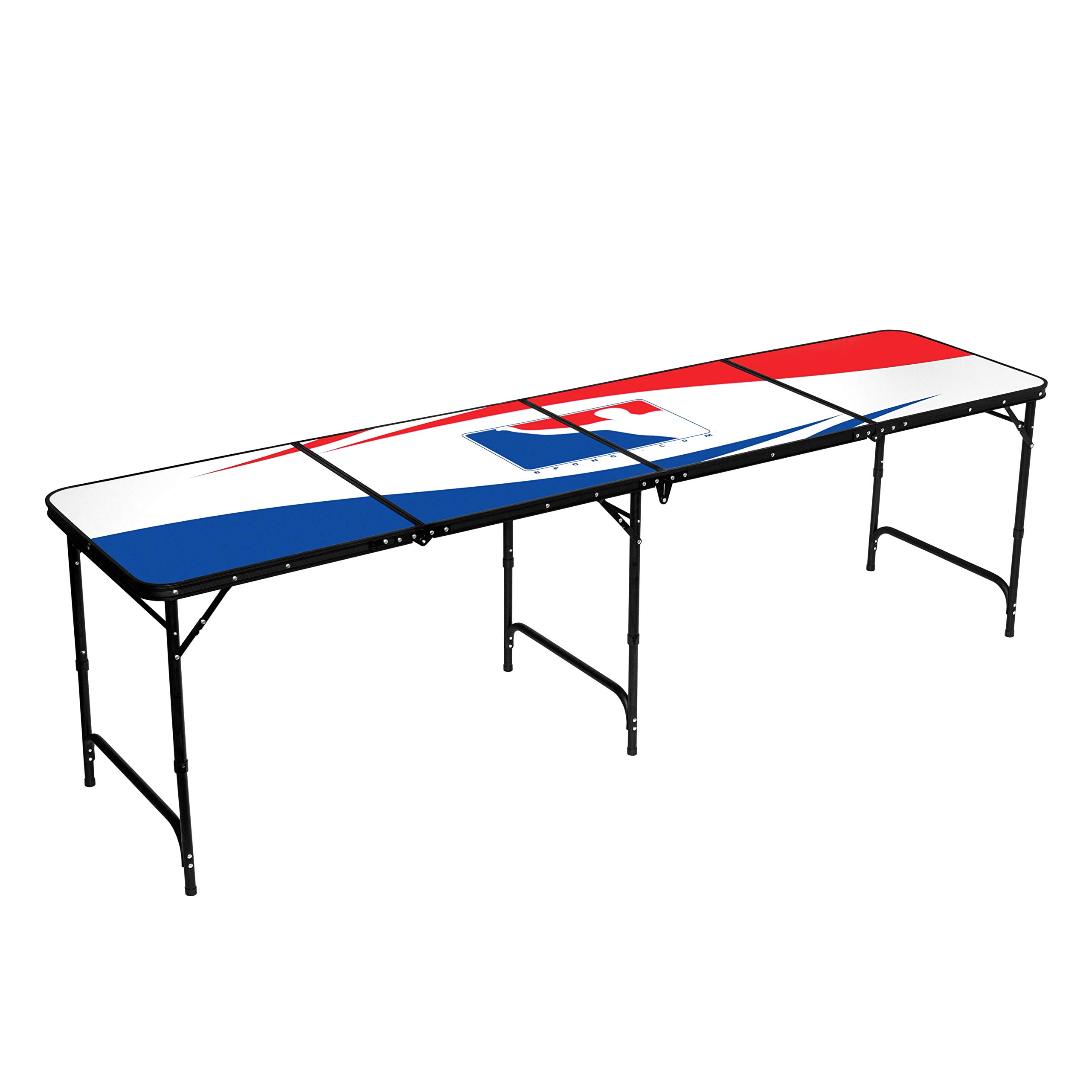 8' White BPONG Aluminum Portable Beer Pong Table Officially Licensed