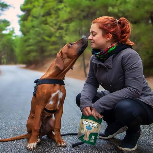 Bonies Natural Breath and Dental Formula Large-Sized Single Bone - All-Natural Ingredients, Fresh Breath, Cleans Teeth, Low Calories, Chicken Flavor, 5 Bones