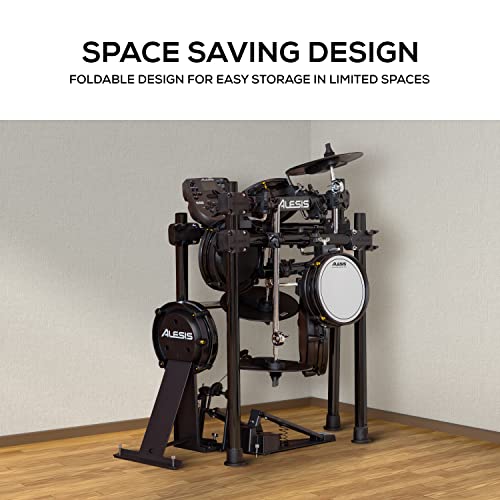 Alesis Drums Surge Mesh SE Kit and Drum Essentials Bundle - Electric Drum Set with USB MIDI Connectivity, Drum Throne and On-Ear Headphones