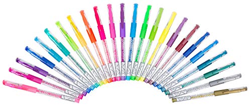 Mattel (MCJG9) FXF86 Scribble Stuff Metallic Glitter Neon Gel Pens (24 Count), Multicolor
