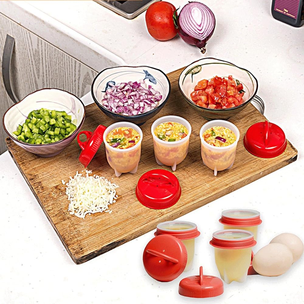 WolfuM Egg Crafter Cooking Pods,Egg Crafter Cooking Pods for Perfectly Shaped Eggs,Perfect Shape Eggs, Egg Molds, Egg Cooking Accessories, Kitchen Gadgets (Color : 6pcs)