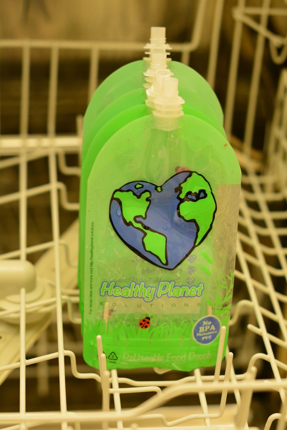 Healthy Planet Solutions Reusable Food Pouches Clear Plastic Storage | Washable Freezable Refillable Resealable | Double Leak Proof Zipper | Excellent Baby Food Storage
