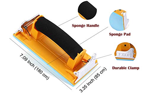 Aouker HS85180 Hand Sander with Sponge Handle, Perfect for 9 x 3.6 inch Sandpaper