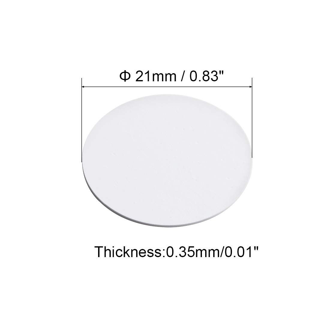 uxcell 1 Sheet/54Pcs Screw Hole Cover Stickers, 21mm Dia PVC Self Adhesive Covers Caps Dustproof for Wood Furniture Cabinet Shelf Wardrobe, White