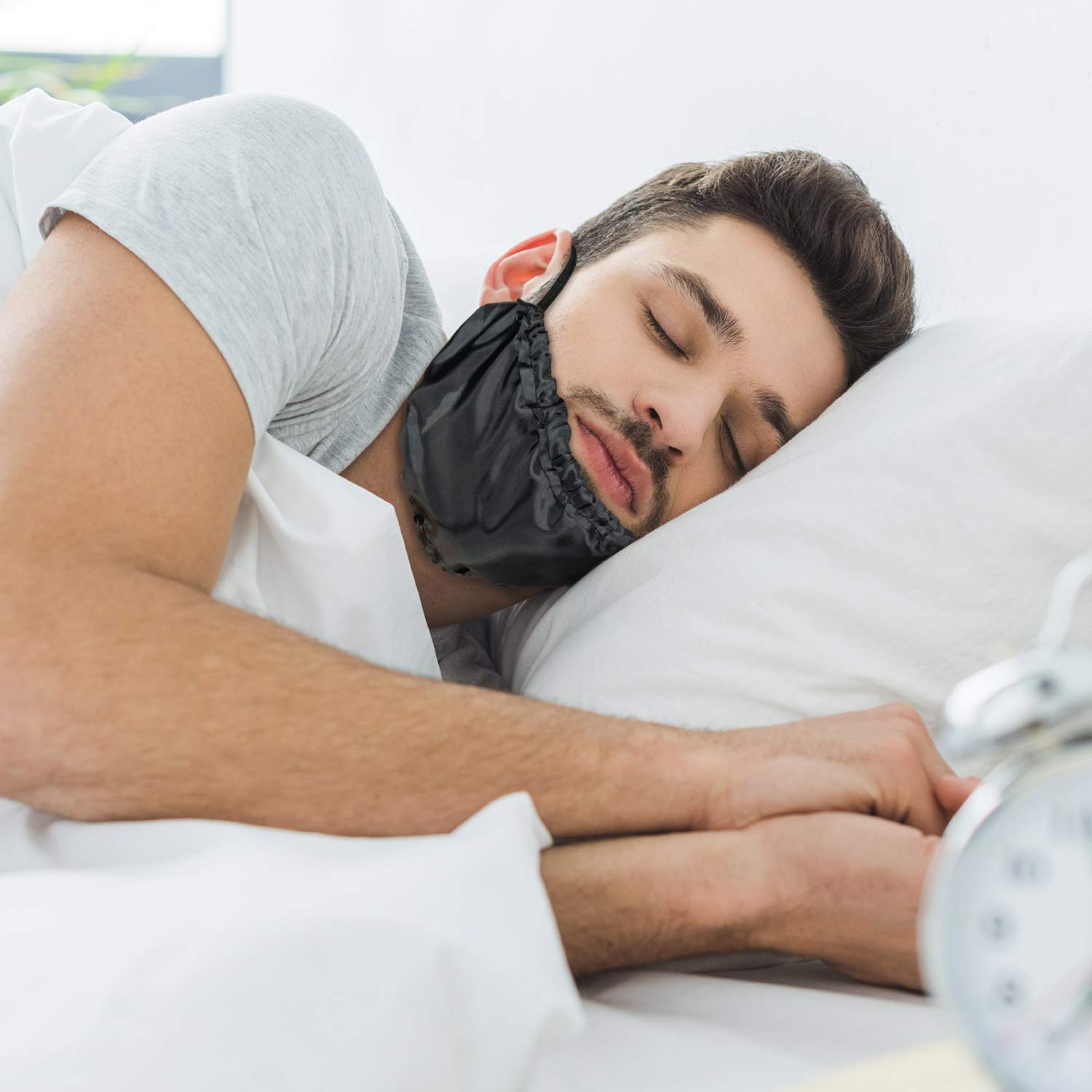9 Pieces Beard Bandana Beard Covers Facial Beard Apron Caps Facial Beard Guard Bedtime Bib (Black)