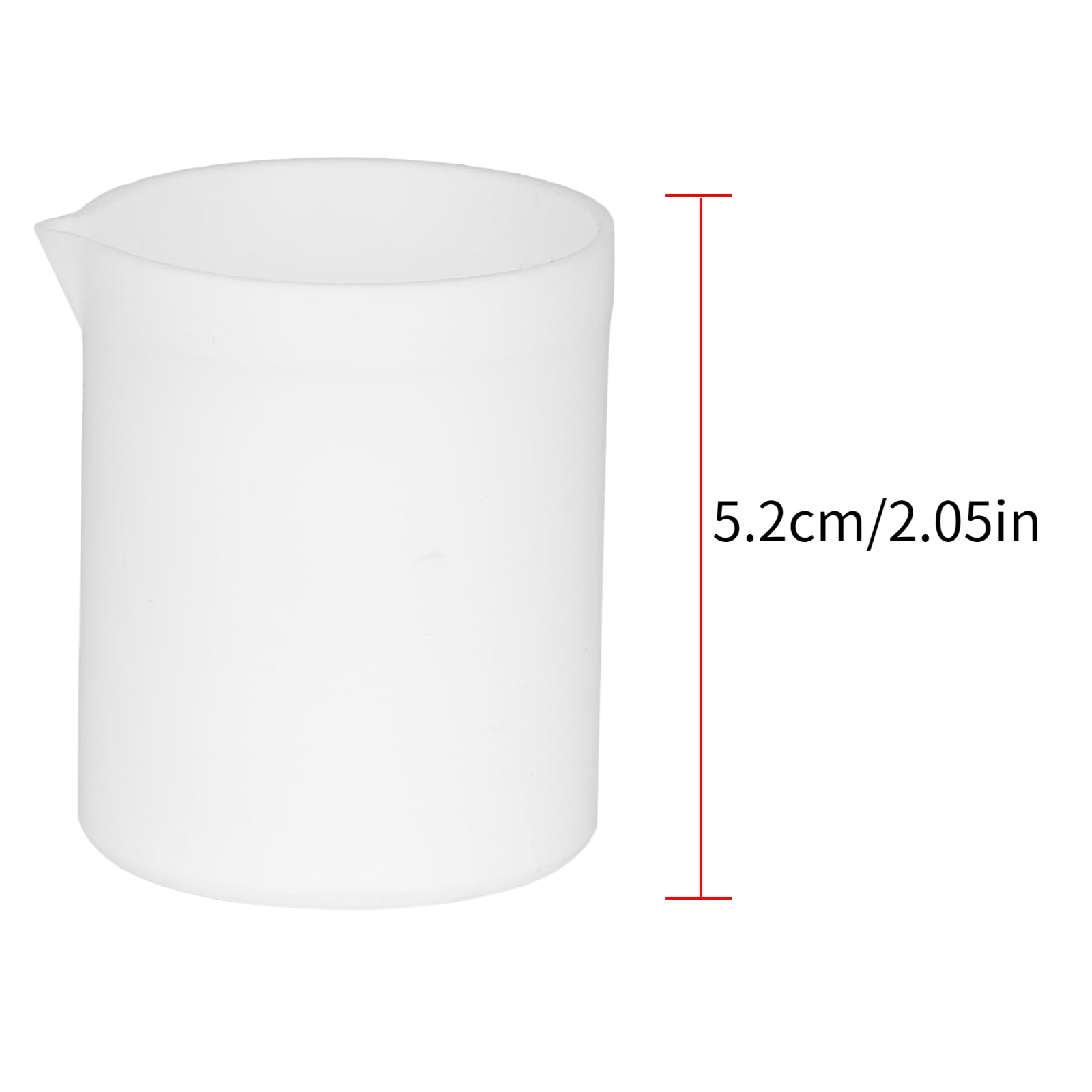 Beaker, PTFE Beaker Acid and Alkali Resistant PTFE Beakers High Lubrication White Measuring Cup for Lab(50ml)
