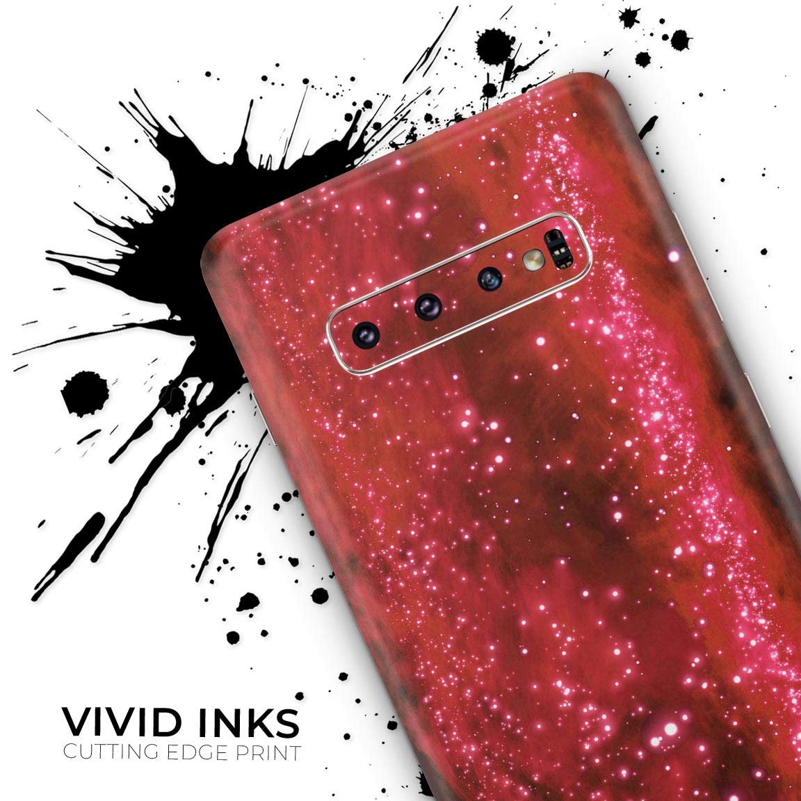 DesignSkinz Glowing Red Orbs of Light Protective Vinyl Decal Wrap Skin Cover Compatible with The Samsung Galaxy S20 (Screen Trim & Back Glass Skin)