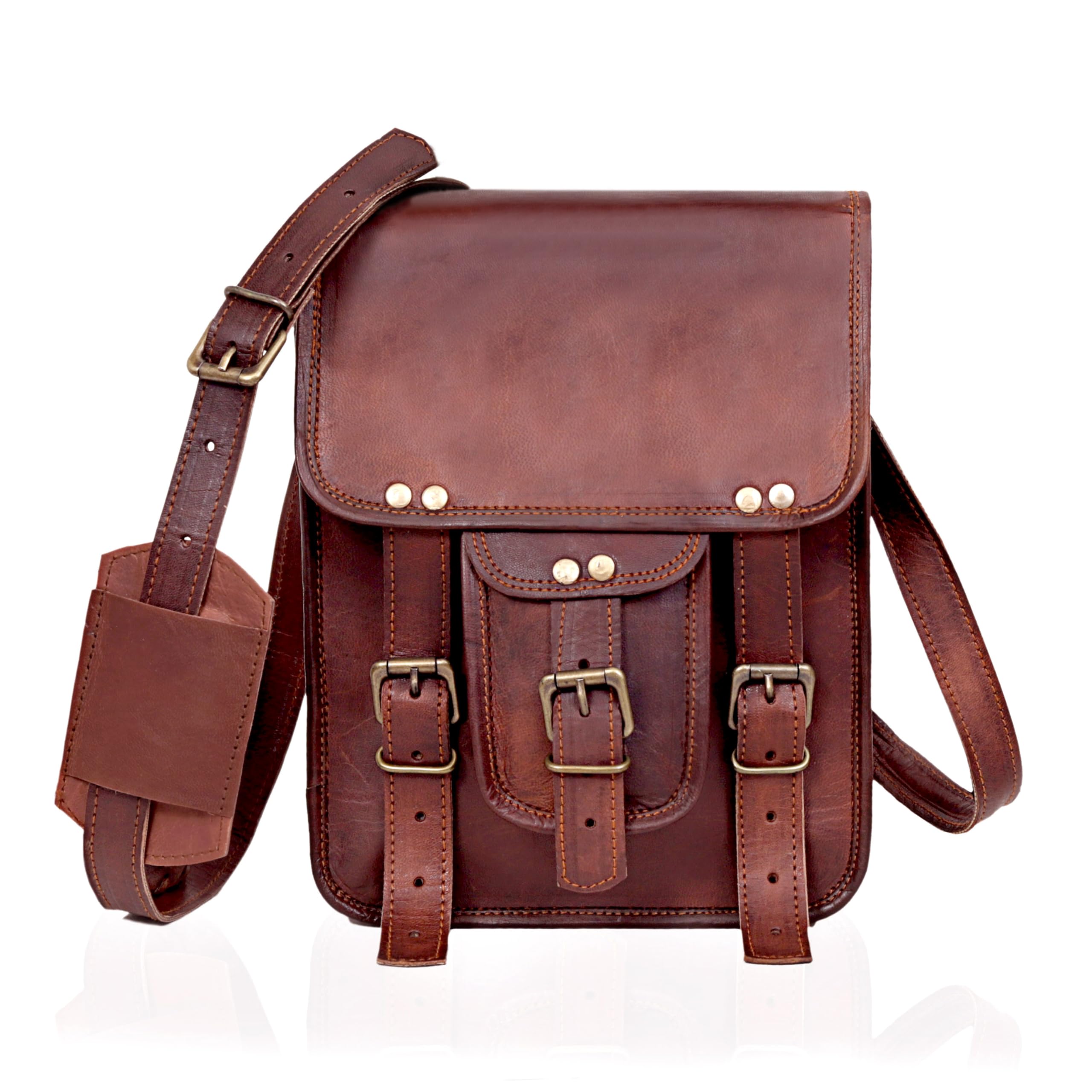 Vintage Tablet Genuine Vintage Leather ipad/tab/Kindle Satchel Crossbody Shoulder Bag 11 Inch