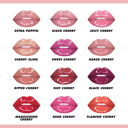 Lime Crime Wet Cherry Lip Gloss, Diet Cherry (Deep Berry) - Cherry Scented Lightweight, Plumping & Comfortable Ultra Glossy Sheen That Won't Stick - Long Lasting & Non-Sticky - Vegan Makeup