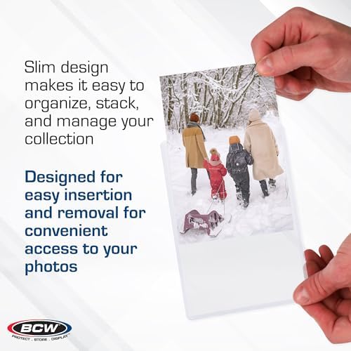 BCW 4x6 Post Card & Photo Top Loaders | Rigid PVC Sleeves | 25 Pack | Clear Plastic Protectors | Pocket Protector | Card Holder | Card Sleeves | Sheet Protectors for Photos, Prints, and More