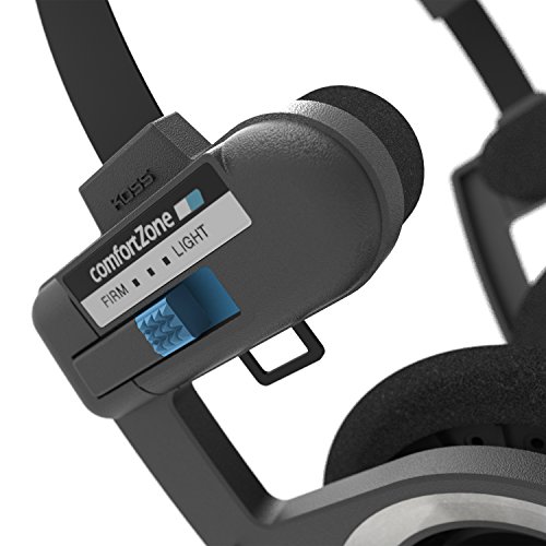 Koss Porta Pro with Microphone and Remote On-Ear Headphones, in-Line Microphone and Touch Remote Control, Collapsible Design, Wired with 3.5mm Plug, Black and Silver