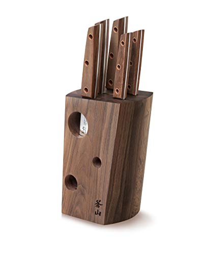 Cangshan W Series 6 Piece German Steel Knife Block Set, Walnut