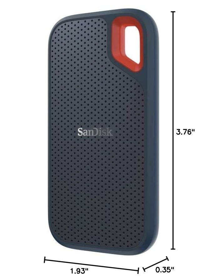 SanDisk 1TB Extreme Portable External SSD - Up to 550MB/s - USB-C, USB 3.1 - SDSSDE60-1T00-G25