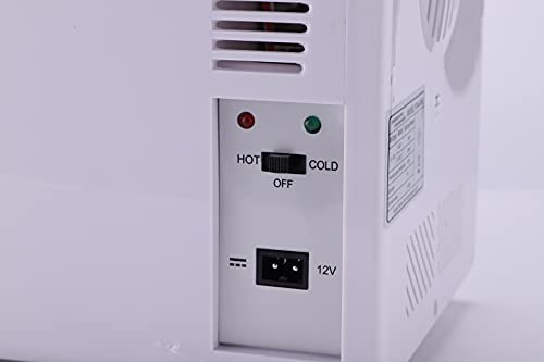 KOUDERA 4L Mini Portable Compact Personal Fridge Cooler and Warmer with AC DC Power, Small Refrigerator for Skincare, Breast Milk - Home and Travel- Gift - Freon-Free and Eco Friendly, White.