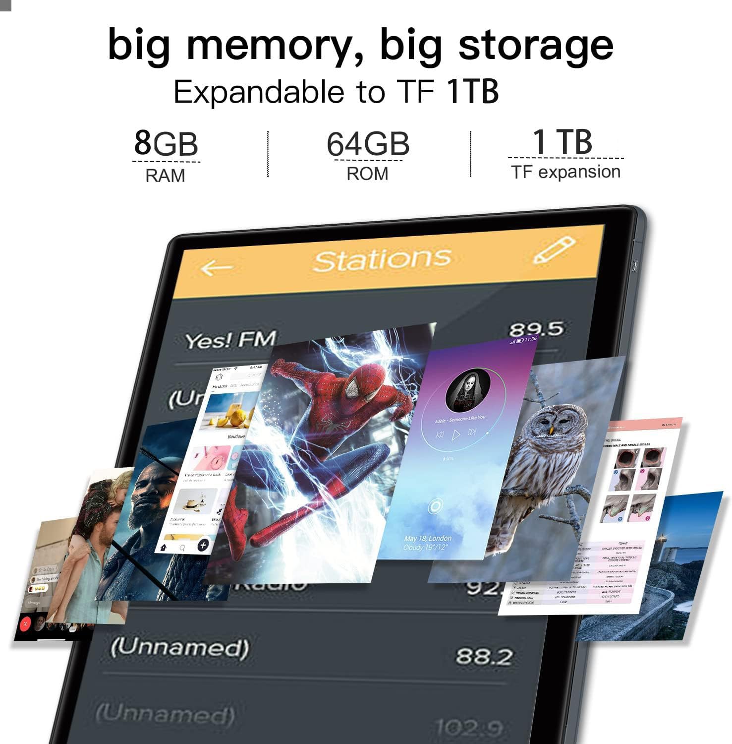AOYODKG Tablet 2 in 1, 10.1 inch Android Tablet with Keyboard, Case Mouse, 8GB RAM+64GB ROM(1TB Expand), Octa-Core Processor, 1920x1200 IPS HD Display, Games, Wi-Fi, Bluetooth, AYO-A10 (Gray)