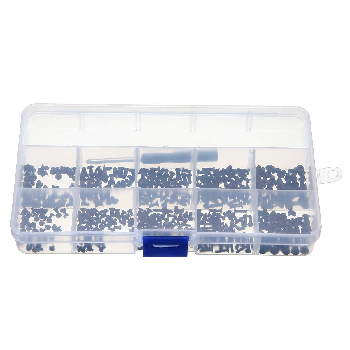 Ochoos 500Pcs/Set Laptop Screw Kit Alloy Steel Black Laptop Computer Screws Set for All Universal Laptop Ochoos Fasteners & Hooks
