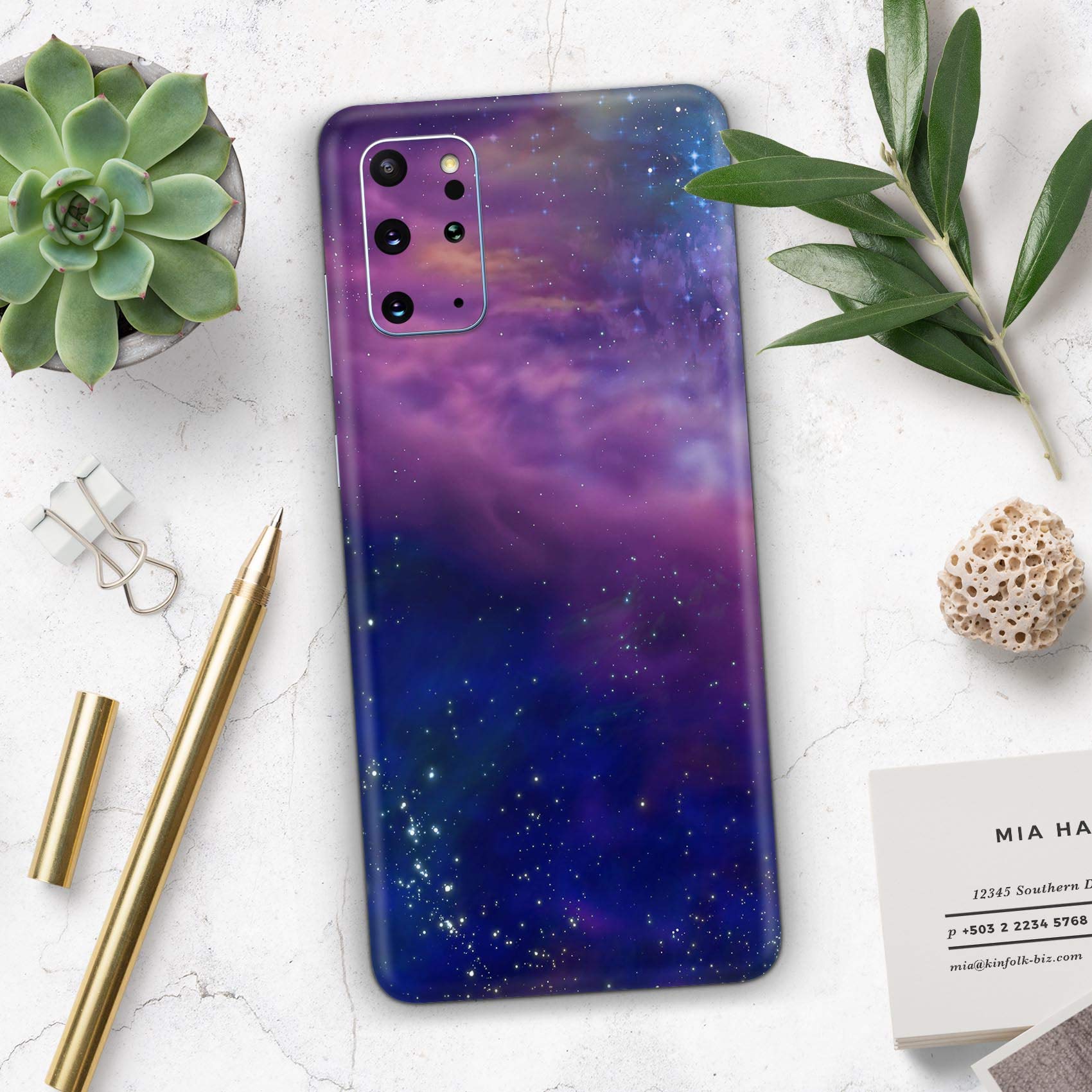 DesignSkinz Here's to Another Space Adventure Protective Vinyl Decal Wrap Skin Cover Compatible with The Samsung Galaxy S20 (Screen Trim & Back Glass Skin)