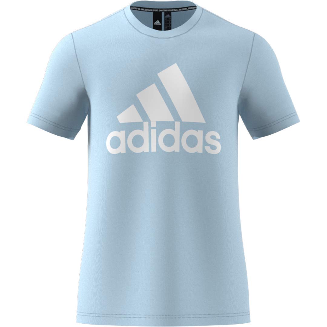 adidas Men's Must Haves Badge of Sport Tee Glory Green/White Small