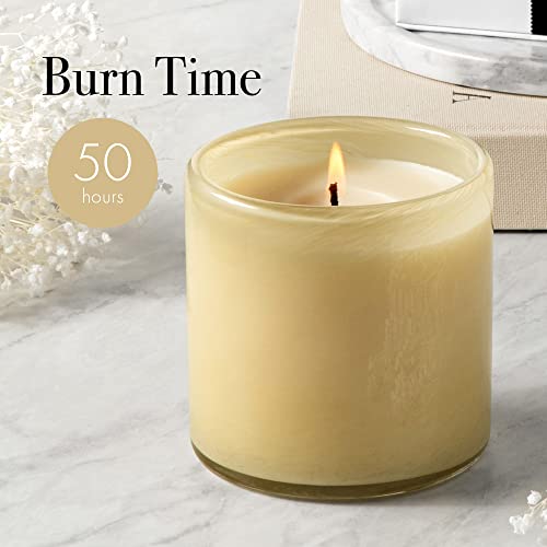 LAFCO New York Classic Candle, Chamomile Lavender - 6.5 oz - 50-Hour Burn Time - Reusable, Hand Blown Glass Vessel - Made in The USA
