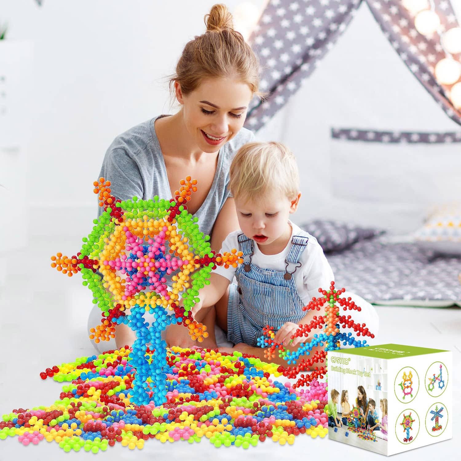 CPSYUB Interlocking Building Discs Sets, 200PCS Stem Building Blocks for Kids Ages 4-8, Connect Blocks Educational Toys for Classroom Kindergarten, Christmas Birthday Gifts for Preschool Boys Girls
