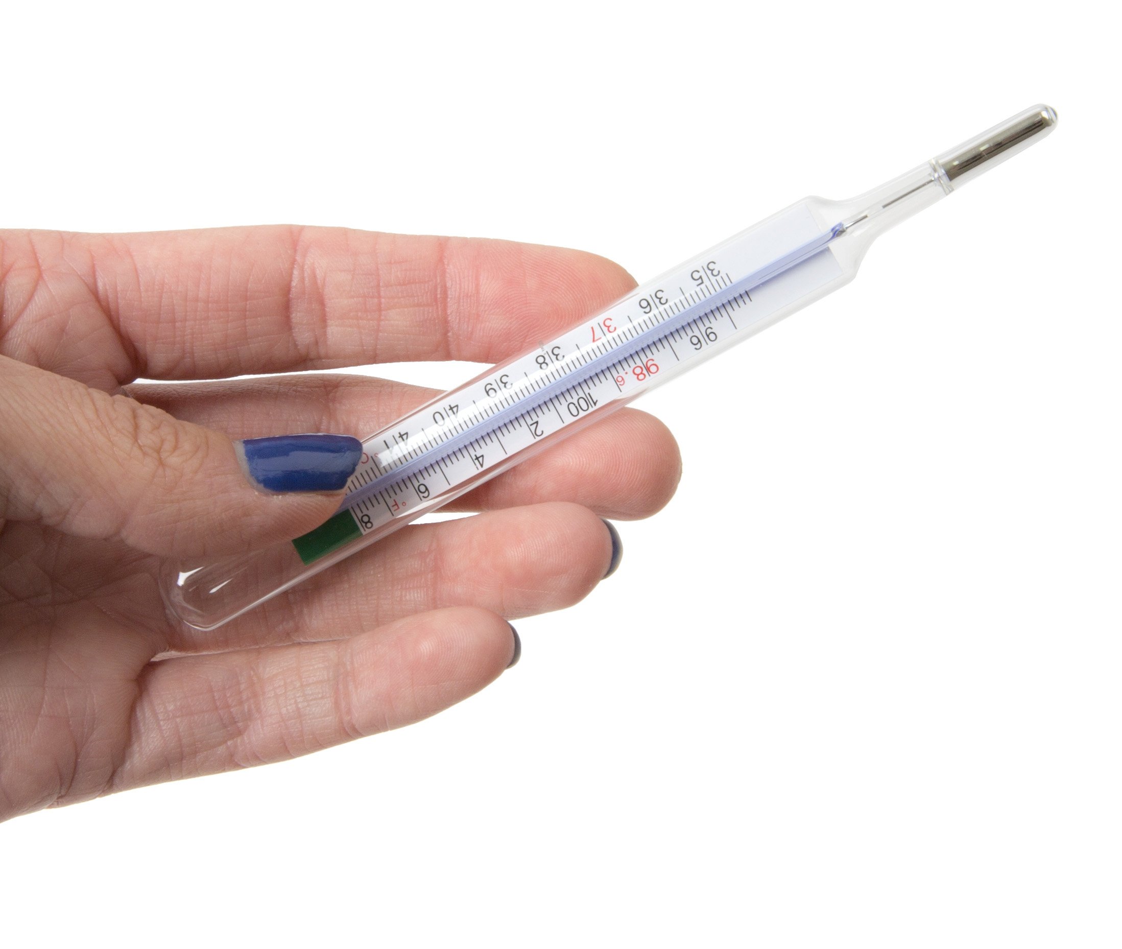 Geratherm Mercury Free Oral Glass Thermometer, Pack of 2