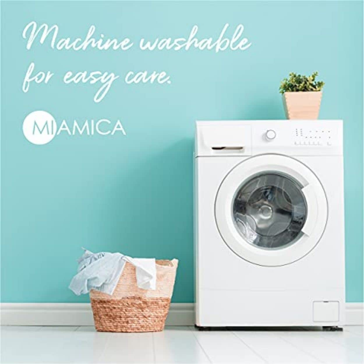 MIAMICA Foldable Travel Laundry Bag, Navy Multi Colored, Wash, Dry, Fold, Repeat, 21β x 22β β Lightweight, Durable Design with Drawstring Closure
