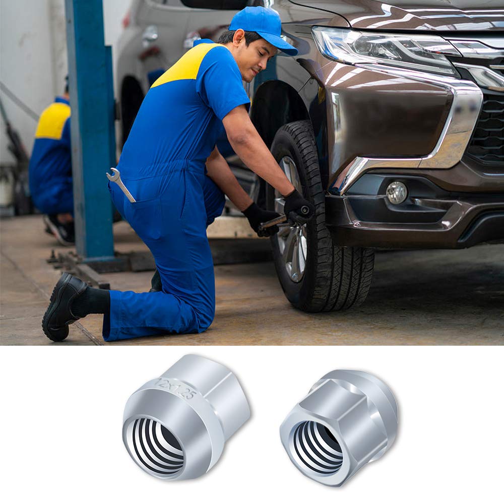 51 Wheel M12x1.25 Lug Nuts, 20PK 12X1.25 Open-End Lug Nuts 3/4" (19mm) Hex 0.83''(21mm) Height Cone Seat Zinc Finish Wheel Lug Nuts Set