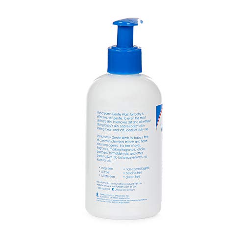 Vanicream Gentle Wash with Pump for Baby -Ideal for Normal to Sensitive/Dry Skin, Gluten and Sulfate Free, Dermatologist Tested, Transparent, Unscented, 8 Fl Oz