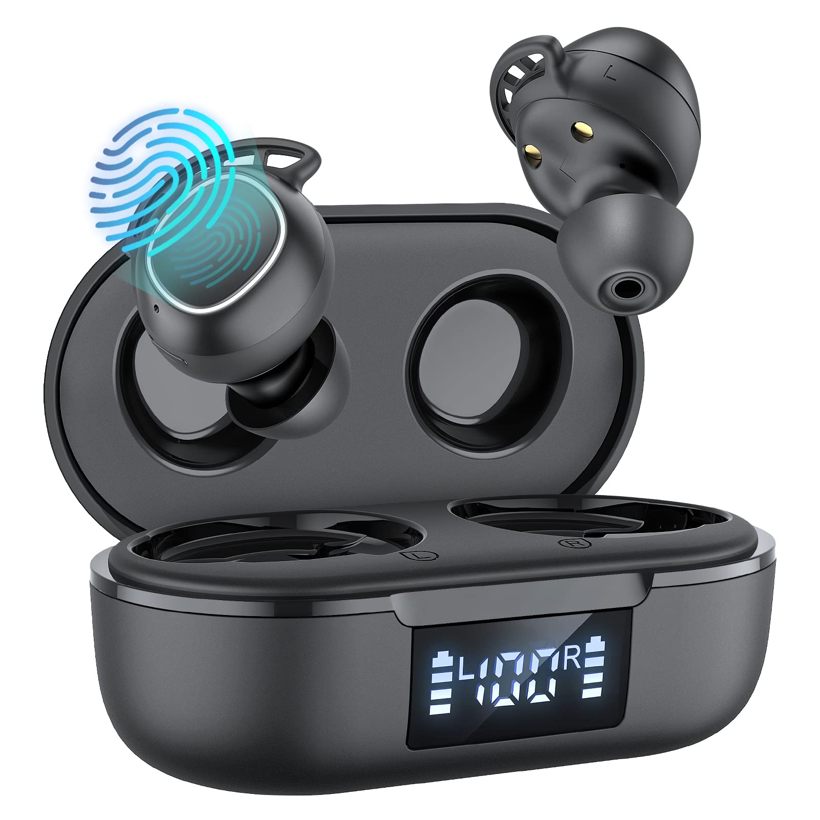 AMINY Bluetooth 5.3 Headphones True Wireless Earbuds 25H Playback1
