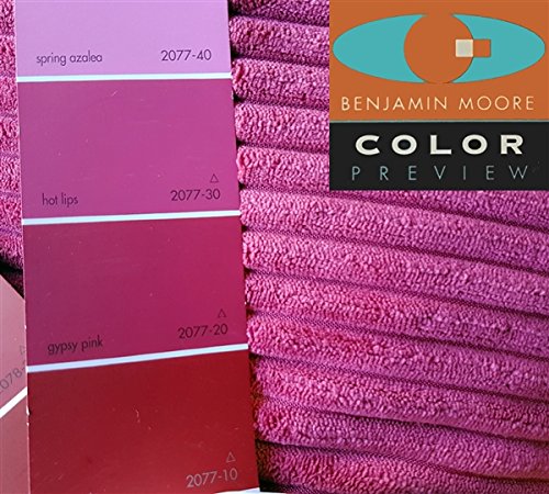 PILLOW DÉCOR Wide Wale Corduroy 18x18 Magenta Pink Throw Pillow