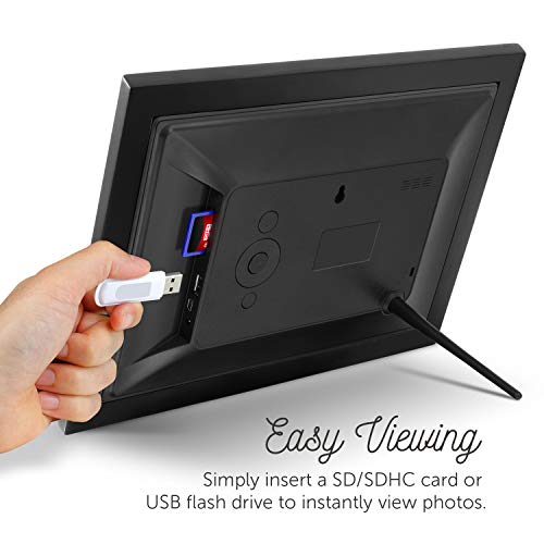 Aluratek 7 Inch LCD Digital Photo Frame with Auto Slideshow Using USB & SD/SDHC (ADPF07SF) β Black