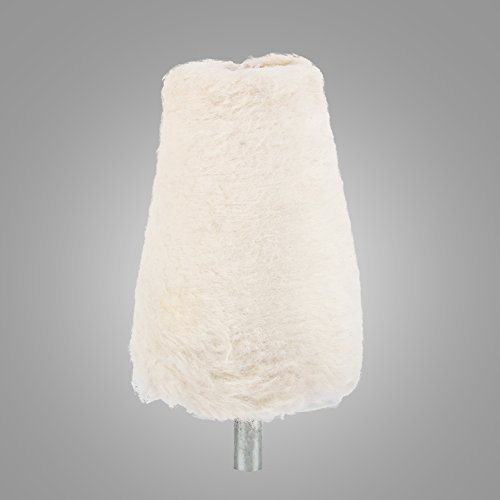 Terisass Polishing Wheel Polishing Pad Cone Shaped Foam Car Polishing Pad Vehicle 60mm Diameter White Buffing Pads for Wheels Use with Power Drill Universal