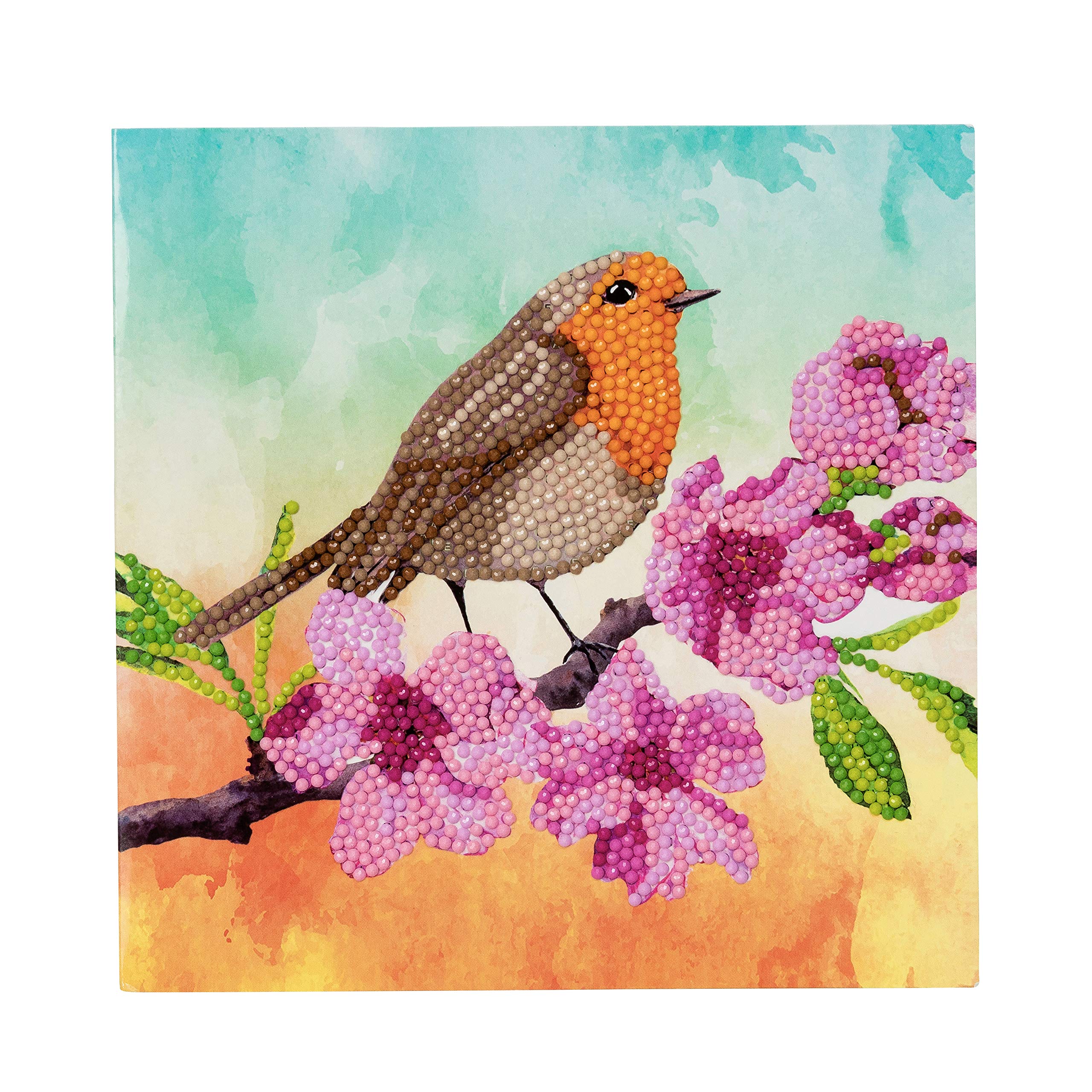 CRYSTAL ART Robin Card Kit 18 x 18 cm