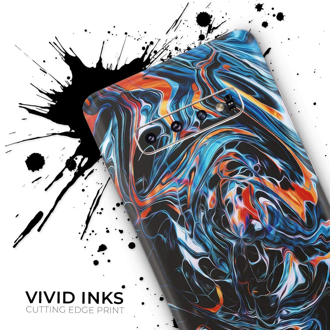 DesignSkinz Liquid Abstract Paint Remix V2 Protective Vinyl Decal Wrap Skin Cover Compatible with The Samsung Galaxy S20 (Screen Trim & Back Glass Skin)