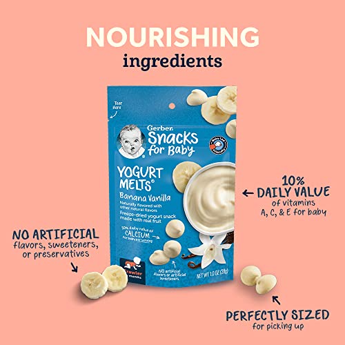 Gerber Graduates Yogurt Melts, Banana Vanilla, 1 Ounce