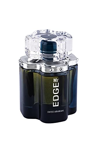 Swiss Arabian Mr EDGE - Luxury Products From Dubai - Long Lasting, Addictive Personal EDP Spray Fragrance - Seductive Signature Aroma - 3.4 Oz
