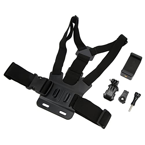 Cellphone Selfie Chest Mount, Stretchable ABS Adjustable Angle Phone Selfie Neck Holder Kit for Skiing