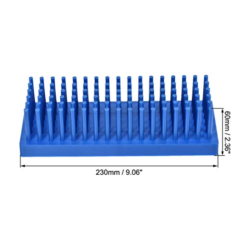 uxcell Polypropylene Test Tube Stand Holder Rack 102 Wells for 10-13mm Tubes Blue 2Pcs