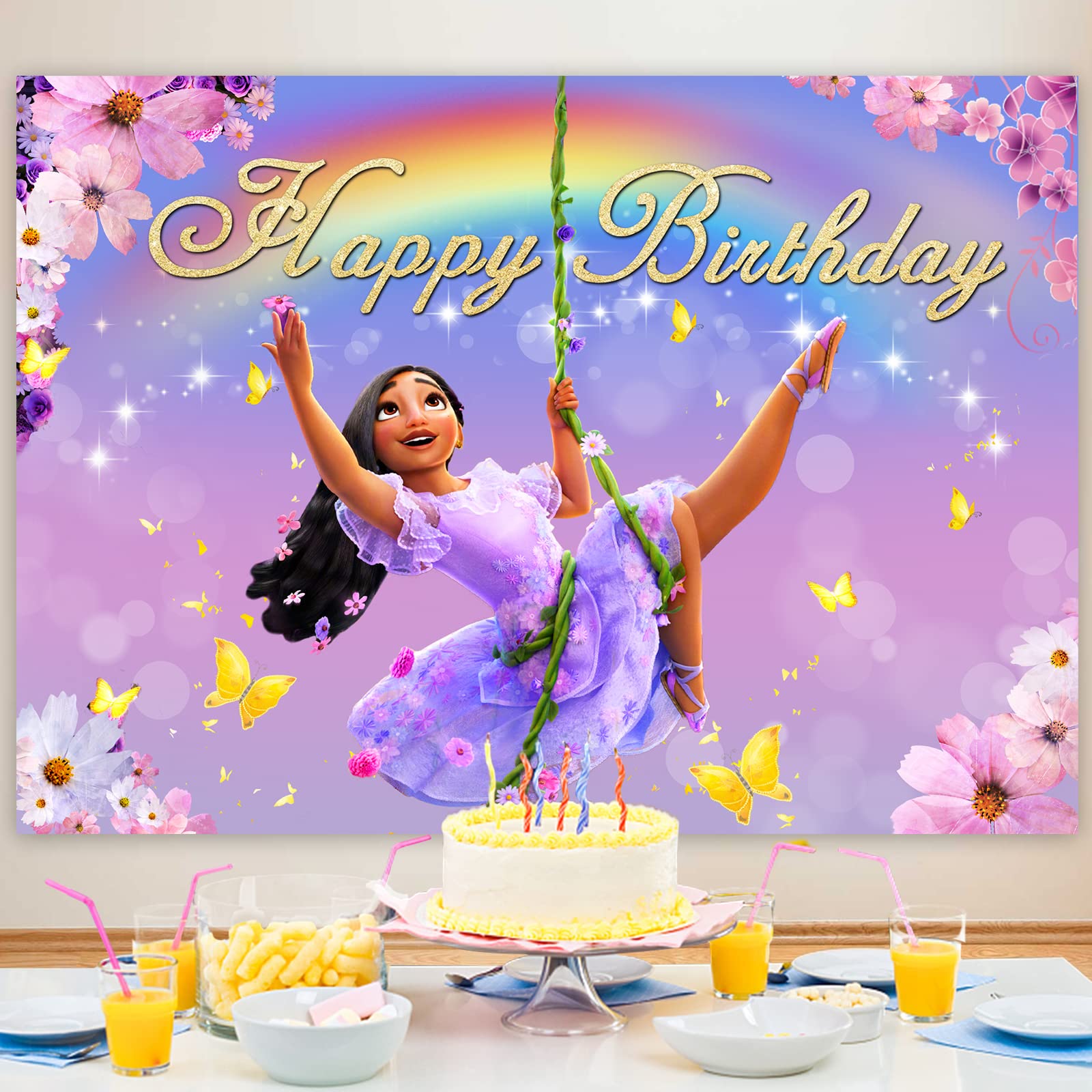 7x5 ft Isabella Encanto Backdrop Party Decorations Birthday Supplies Banner