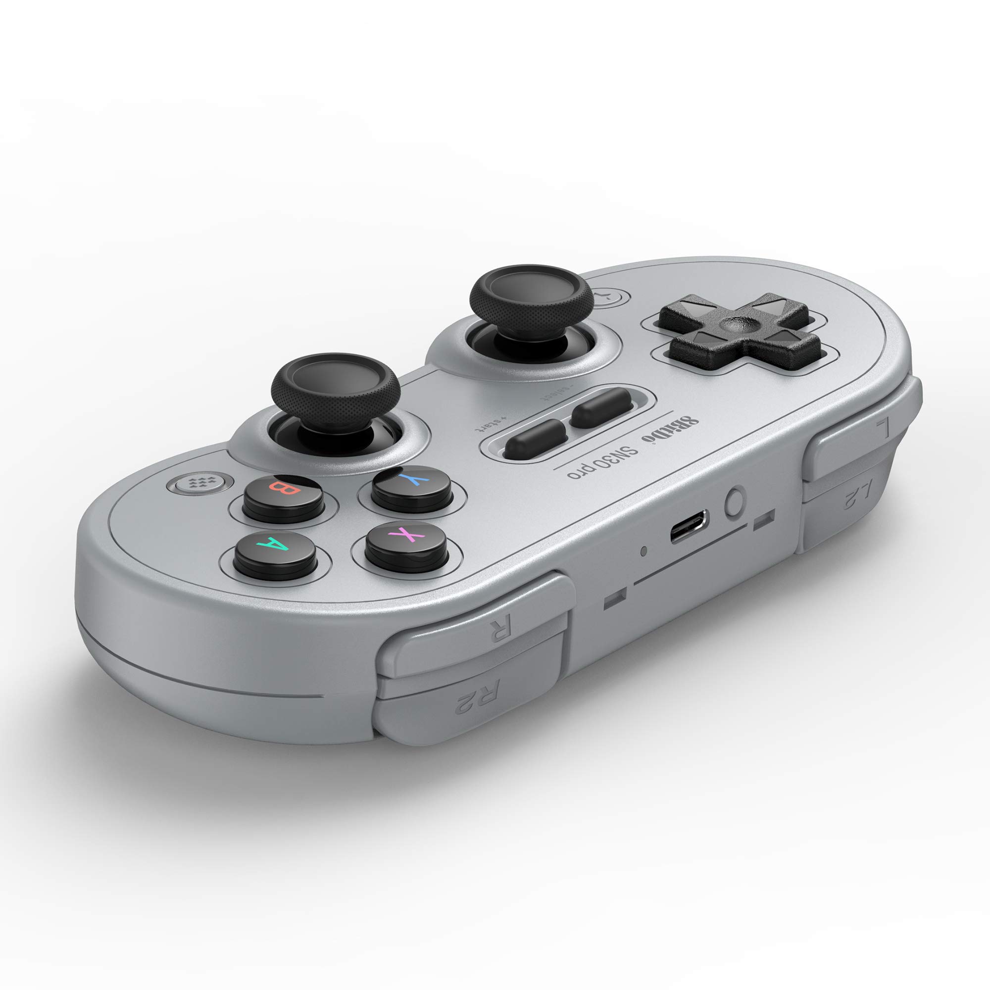 8Bitdo SN30 Pro Wireless Bluetooth Controller with Joysticks, USB-C Cable Gamepad for Mac PC Android Nintendo Switch Windows MacOS Steam
