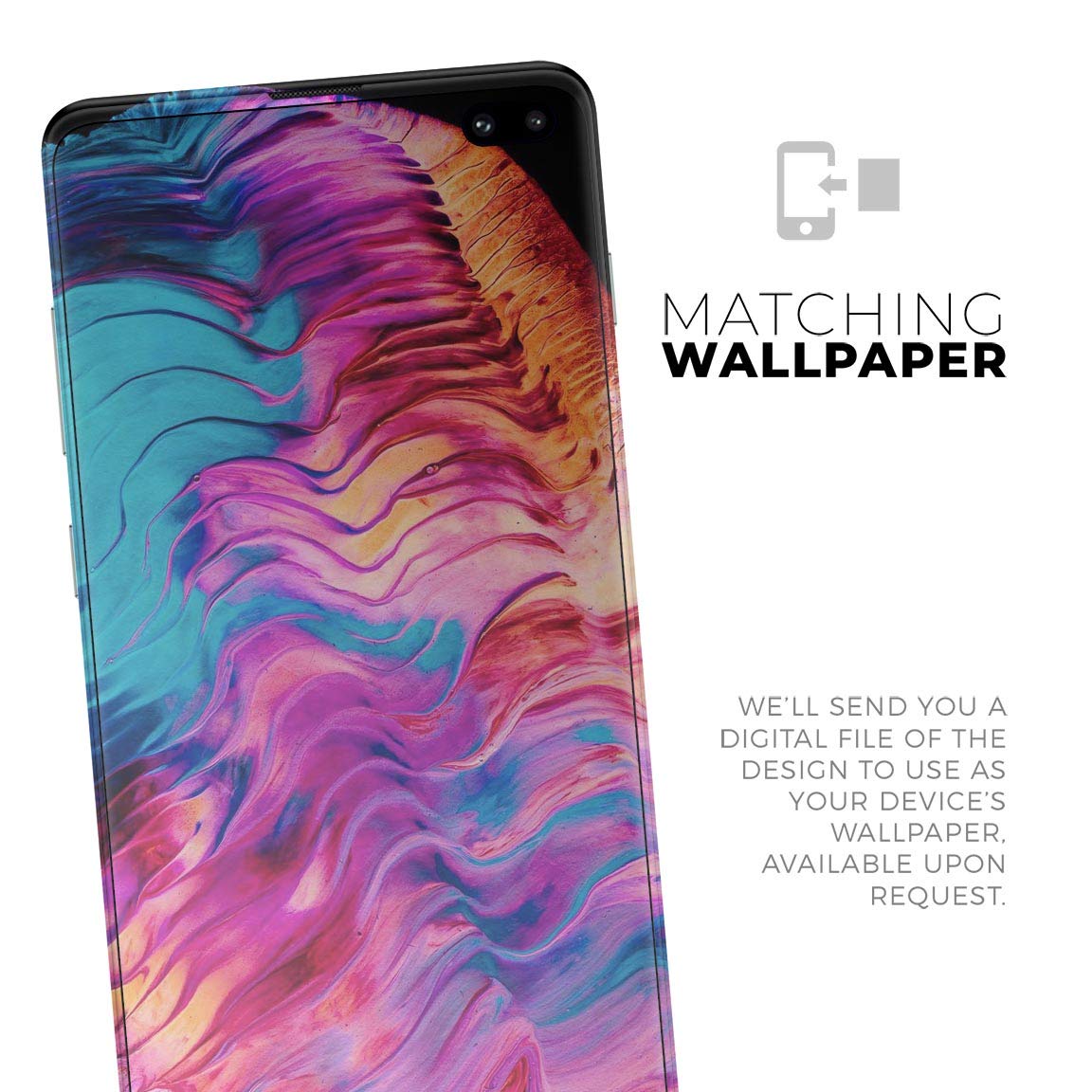 DesignSkinz Liquid Abstract Paint V2 Protective Vinyl Decal Wrap Skin Cover Compatible with The Samsung Galaxy S20 (Screen Trim & Back Glass Skin)