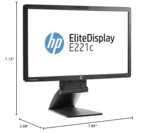 HEWLETT-PACKARD D9E49A8#ABA / Business E221c 21.5 LED LCD Monitor - 16:9 - 7 ms Adjustable Display Angle - 1920 x 1080 - 250 Nit - 1,000:1 - Speakers - DVI - VGA - USB - Black by HP