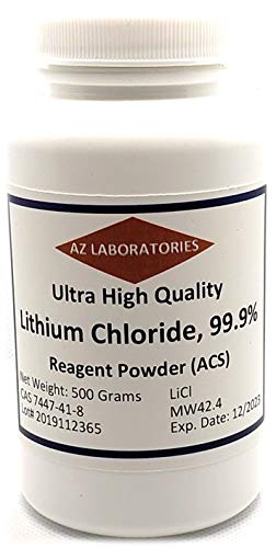 Lithium Chloride Powder / 500 Grams/Crystals/Reagent ACS Grade / 99.9% / USA Made/Same Day Ship!