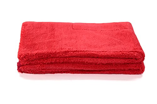 Maxshine 1000GSM Crazy Microfiber Drying Towel Series, Red, 50x70cm (Pack of 3)